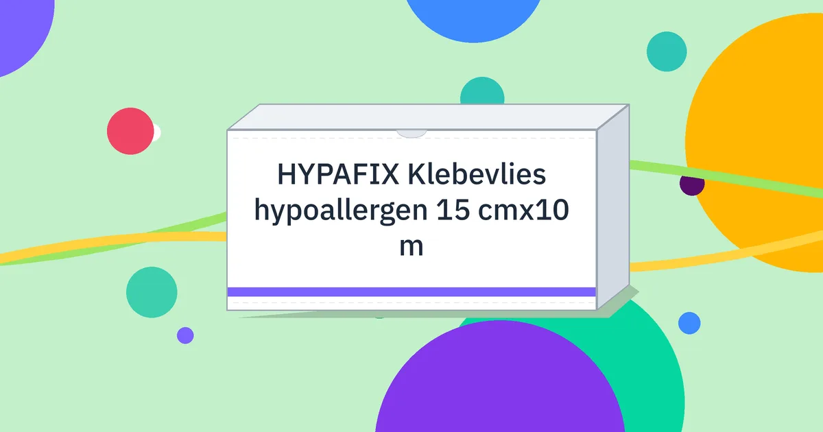 Symbolbild: Packung mit der Aufschrift HYPAFIX Klebevlies hypoallergen 15 cmx10 m (PZN 09920363) – Verfügbarkeit und Bezug in Apotheken in Frankfurt am Main