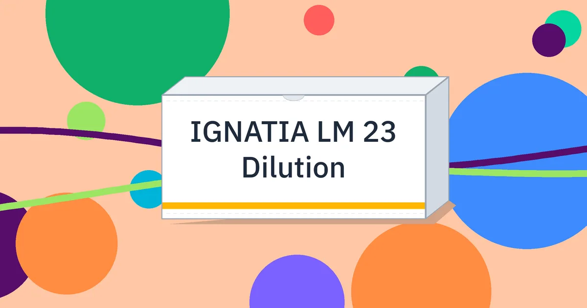 Symbolbild: Packung mit der Aufschrift IGNATIA LM 23 Dilution (PZN 12911770) – Verfügbarkeit und Bezug in Apotheken in Frankfurt am Main