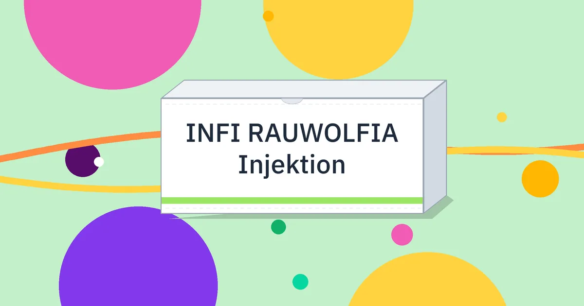 Symbolbild: Packung mit der Aufschrift INFI RAUWOLFIA Injektion (PZN 04967905) – Verfügbarkeit und Bezug in Apotheken in Frankfurt am Main