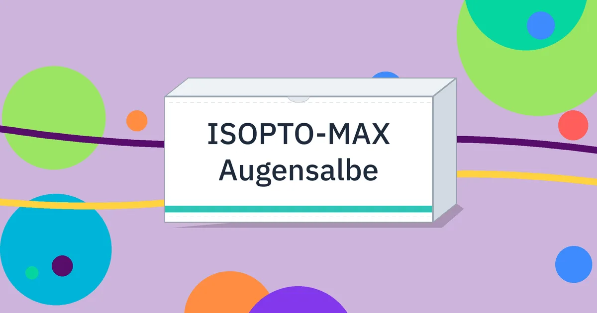 Symbolbild: Packung mit der Aufschrift ISOPTO-MAX Augensalbe (PZN 00531111) – Verfügbarkeit und Bezug in Apotheken in Frankfurt am Main