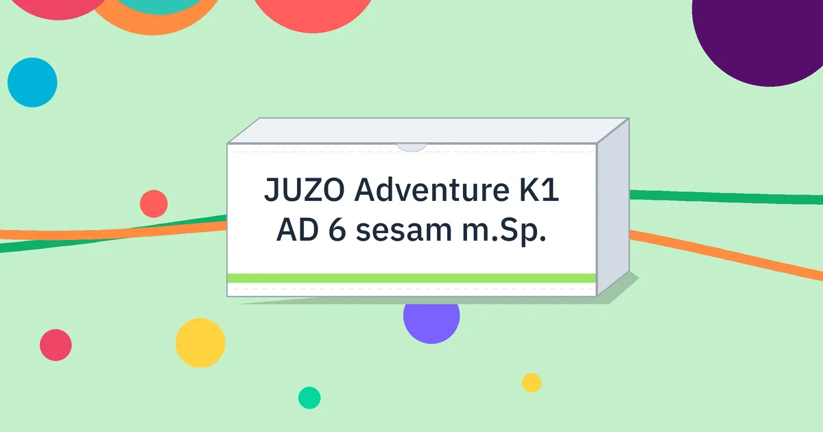 Symbolbild: Packung mit der Aufschrift JUZO Adventure K1 AD 6 sesam m.Sp. (PZN 16492092) – Verfügbarkeit und Bezug in Apotheken in Frankfurt am Main