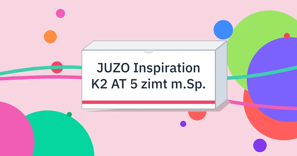 Symbolbild: Packung mit der Aufschrift JUZO Inspiration K2 AT 5 zimt m.Sp. (PZN 14926913) – Verfügbarkeit und Bezug in Apotheken in Frankfurt am Main