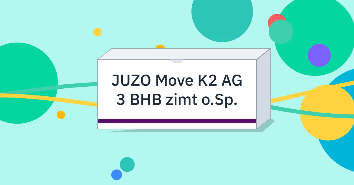 Symbolbild: Packung mit der Aufschrift JUZO Move K2 AG 3 BHB zimt o.Sp. (PZN 18526168) – Verfügbarkeit und Bezug in Apotheken in Frankfurt am Main