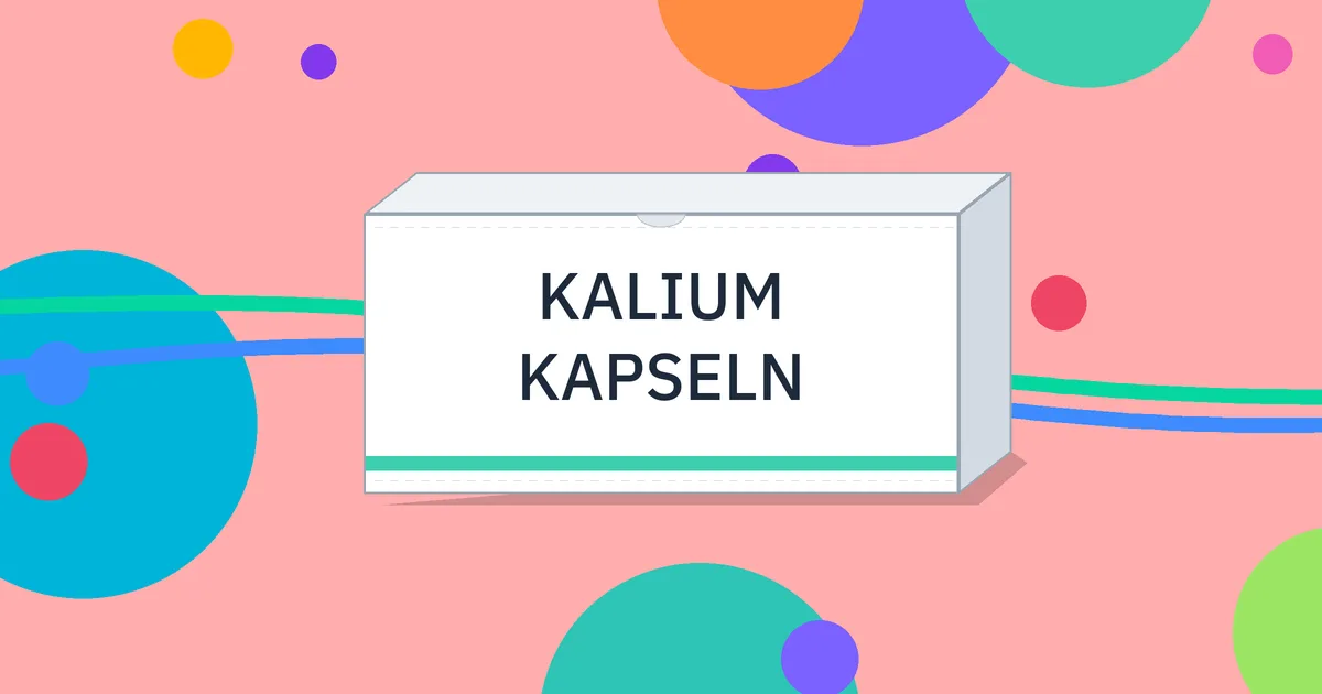 Symbolbild: Packung mit der Aufschrift KALIUM KAPSELN (PZN 18203933) – Verfügbarkeit und Bezug in Apotheken in Frankfurt am Main