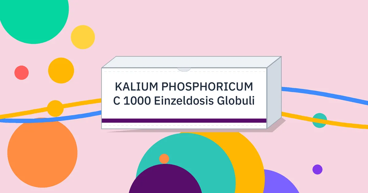 Symbolbild: Packung mit der Aufschrift KALIUM PHOSPHORICUM C 1000 Einzeldosis Globuli (PZN 02694633) – Verfügbarkeit und Bezug in Apotheken in Frankfurt am Main