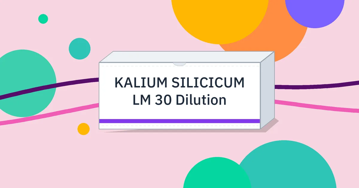 Symbolbild: Packung mit der Aufschrift KALIUM SILICICUM LM 30 Dilution (PZN 12926116) – Verfügbarkeit und Bezug in Apotheken in Frankfurt am Main