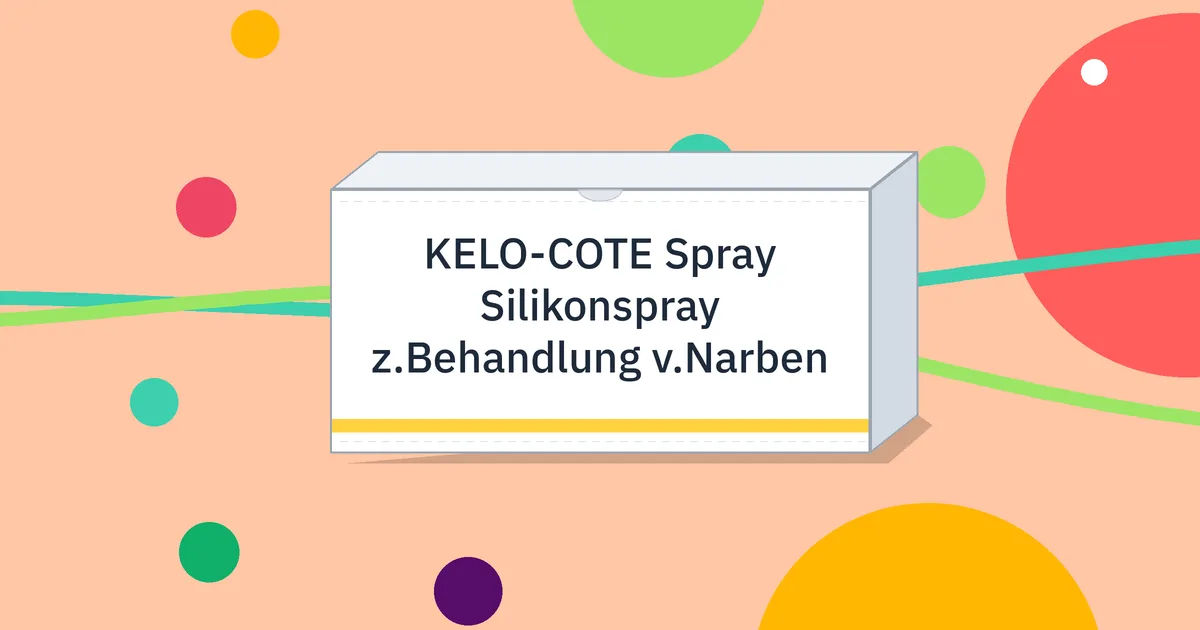 Symbolbild: Packung mit der Aufschrift KELO-COTE Spray Silikonspray z.Behandlung v.Narben (PZN 10519039) – Verfügbarkeit und Bezug in Apotheken in Frankfurt am Main