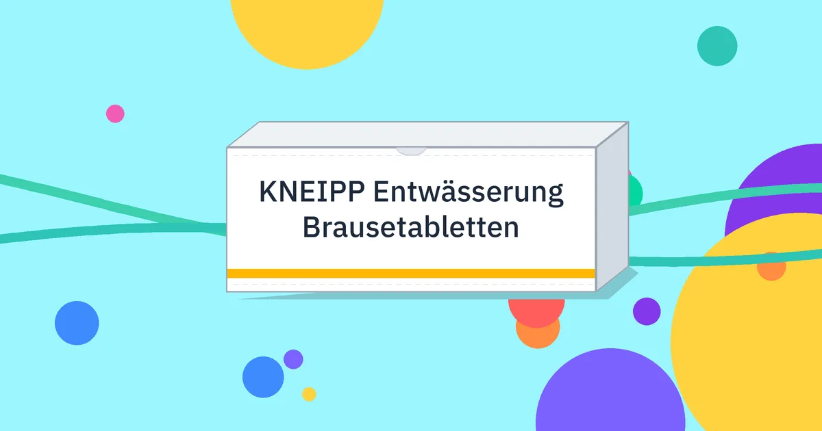 Symbolbild: Packung mit der Aufschrift KNEIPP Entwässerung Brausetabletten (PZN 06089432) – Verfügbarkeit und Bezug in Apotheken in Frankfurt am Main