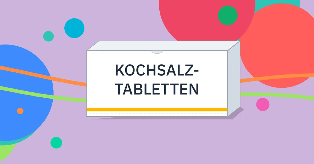 Symbolbild: Packung mit der Aufschrift KOCHSALZ-TABLETTEN (PZN 02352370) – Verfügbarkeit und Bezug in Apotheken in Frankfurt am Main