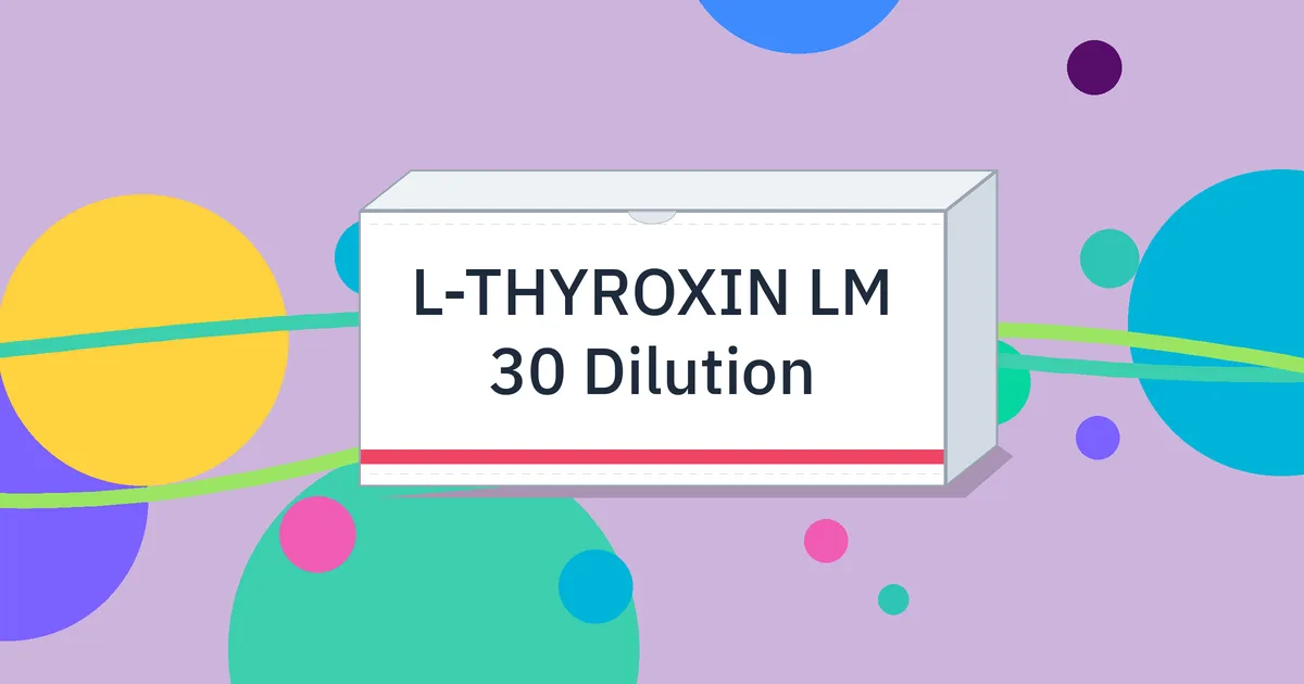 Symbolbild: Packung mit der Aufschrift L-THYROXIN LM 30 Dilution (PZN 12928701) – Verfügbarkeit und Bezug in Apotheken in Frankfurt am Main