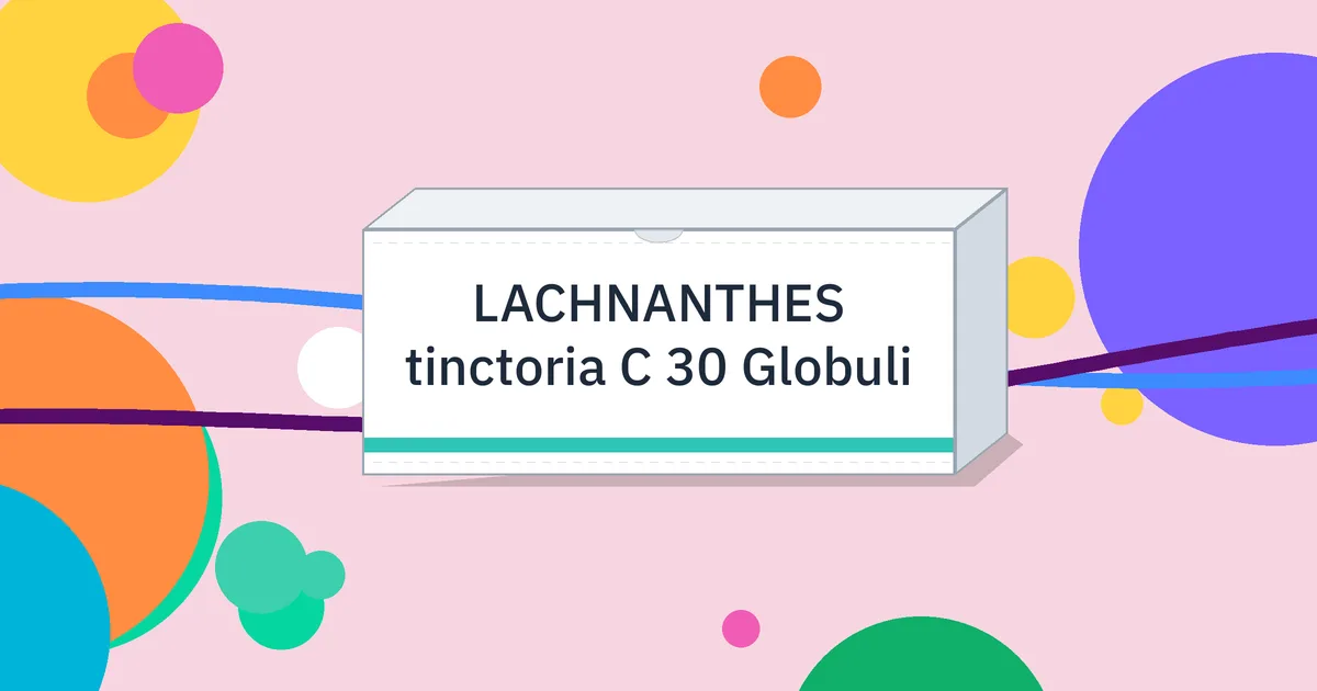 Symbolbild: Packung mit der Aufschrift LACHNANTHES tinctoria C 30 Globuli (PZN 07457694) – Verfügbarkeit und Bezug in Apotheken in Frankfurt am Main