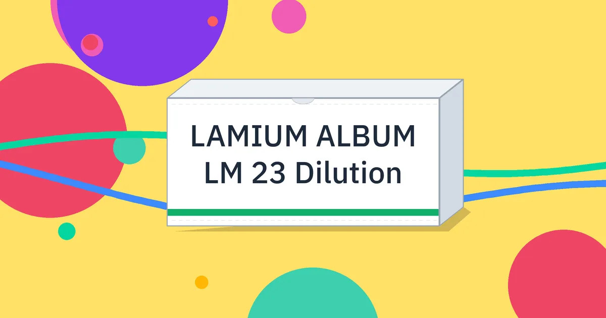 Symbolbild: Packung mit der Aufschrift LAMIUM ALBUM LM 23 Dilution (PZN 13521887) – Verfügbarkeit und Bezug in Apotheken in Frankfurt am Main