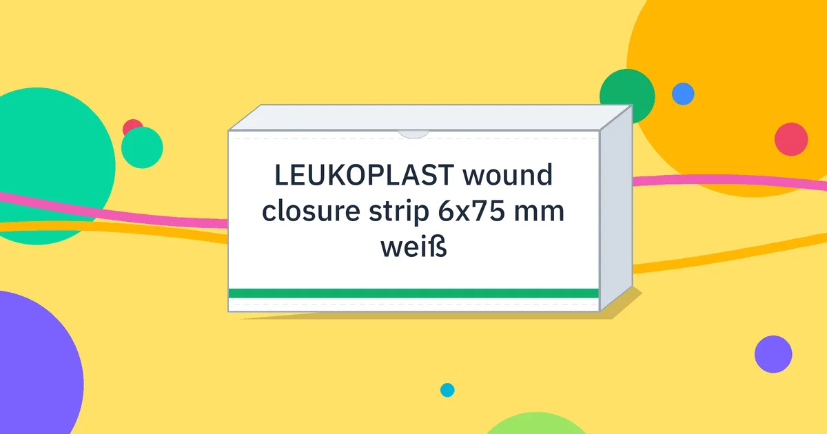 Symbolbild: Packung mit der Aufschrift LEUKOPLAST wound closure strip 6x75 mm weiß (PZN 18729747) – Verfügbarkeit und Bezug in Apotheken in Frankfurt am Main