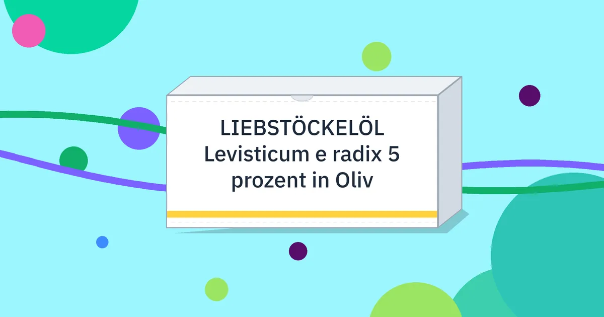 Symbolbild: Packung mit der Aufschrift LIEBSTÖCKELÖL Levisticum e radix 5 prozent in Oliv (PZN 02467417) – Verfügbarkeit und Bezug in Apotheken in Frankfurt am Main