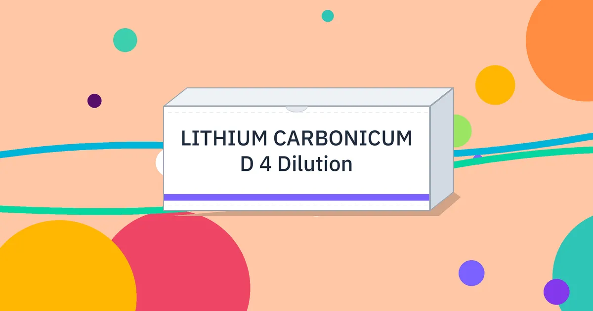 Symbolbild: Packung mit der Aufschrift LITHIUM CARBONICUM D 4 Dilution (PZN 02616998) – Verfügbarkeit und Bezug in Apotheken in Frankfurt am Main