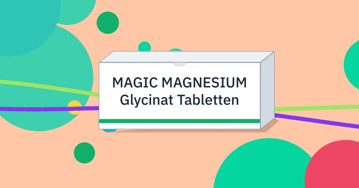 Symbolbild: Packung mit der Aufschrift MAGIC MAGNESIUM Glycinat Tabletten (PZN 20330610) – Verfügbarkeit und Bezug in Apotheken in Frankfurt am Main