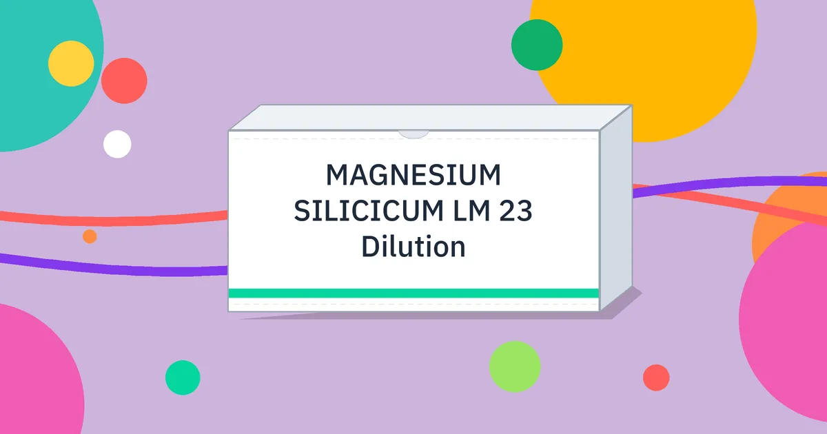 Symbolbild: Packung mit der Aufschrift MAGNESIUM SILICICUM LM 23 Dilution (PZN 12939774) – Verfügbarkeit und Bezug in Apotheken in Frankfurt am Main