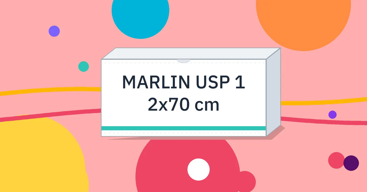 Symbolbild: Packung mit der Aufschrift MARLIN USP 1 2x70 cm (PZN 07327595) – Verfügbarkeit und Bezug in Apotheken in Frankfurt am Main
