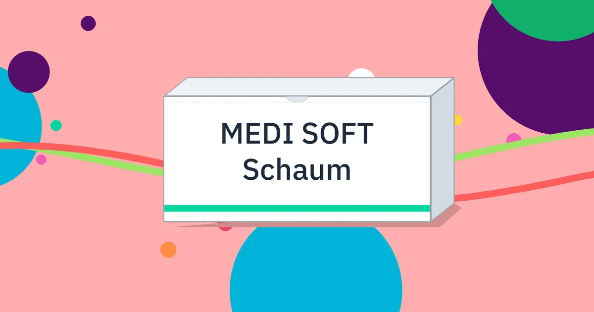 Symbolbild: Packung mit der Aufschrift MEDI SOFT Schaum (PZN 18043056) – Verfügbarkeit und Bezug in Apotheken in Frankfurt am Main