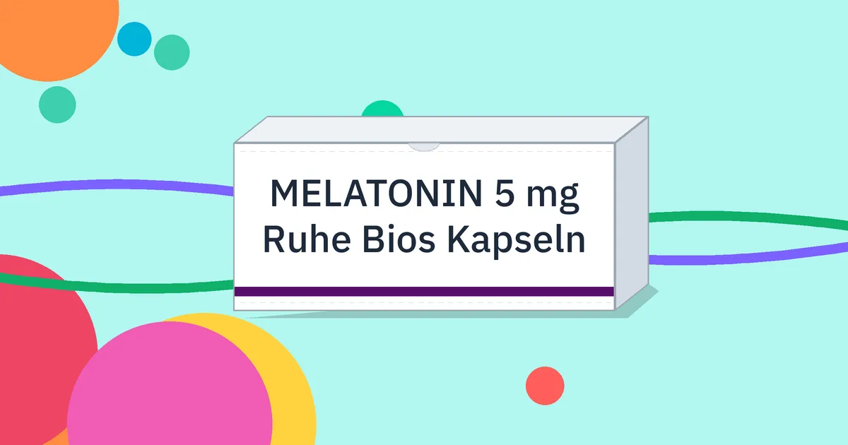 Symbolbild: Packung mit der Aufschrift MELATONIN 5 mg Ruhe Bios Kapseln (PZN 17900512) – Verfügbarkeit und Bezug in Apotheken in Frankfurt am Main