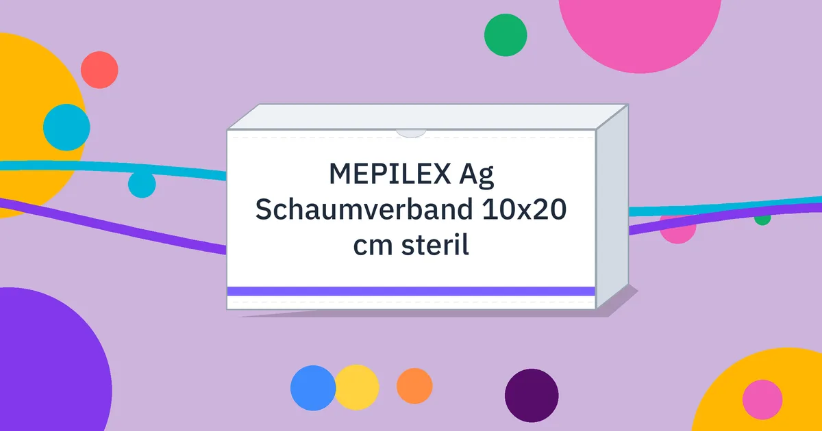 Symbolbild: Packung mit der Aufschrift MEPILEX Ag Schaumverband 10x20 cm steril (PZN 11368275) – Verfügbarkeit und Bezug in Apotheken in Frankfurt am Main