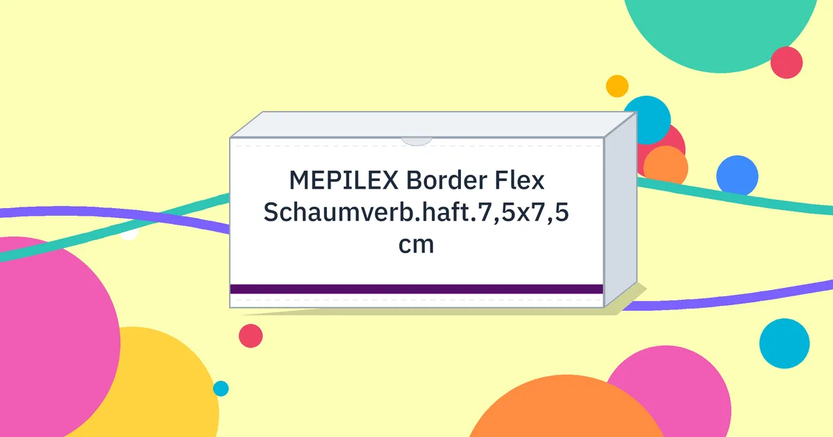 Symbolbild: Packung mit der Aufschrift MEPILEX Border Flex Schaumverb.haft.7,5x7,5 cm (PZN 18290702) – Verfügbarkeit und Bezug in Apotheken in Frankfurt am Main