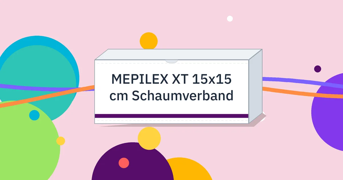 Symbolbild: Packung mit der Aufschrift MEPILEX XT 15x15 cm Schaumverband (PZN 11299315) – Verfügbarkeit und Bezug in Apotheken in Frankfurt am Main