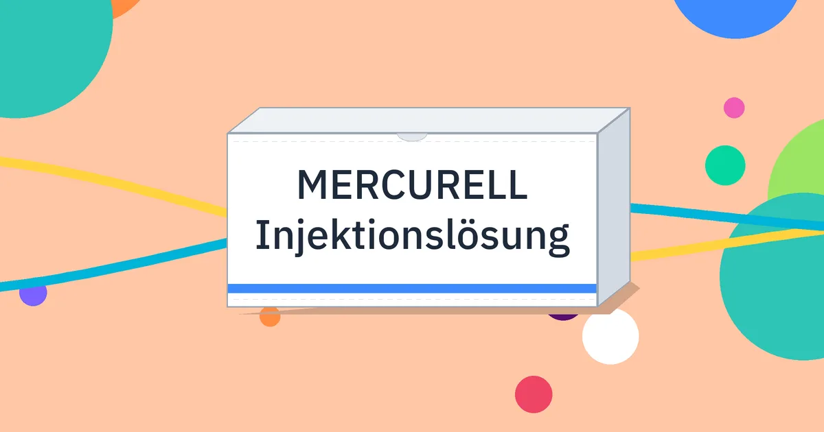 Symbolbild: Packung mit der Aufschrift MERCURELL Injektionslösung (PZN 06575173) – Verfügbarkeit und Bezug in Apotheken in Frankfurt am Main