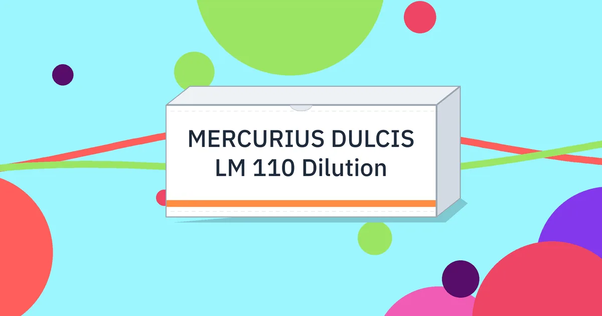 Symbolbild: Packung mit der Aufschrift MERCURIUS DULCIS LM 110 Dilution (PZN 12951663) – Verfügbarkeit und Bezug in Apotheken in Frankfurt am Main