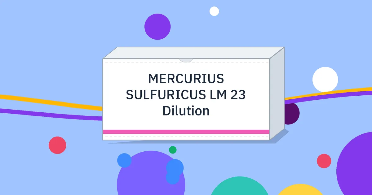 Symbolbild: Packung mit der Aufschrift MERCURIUS SULFURICUS LM 23 Dilution (PZN 12954638) – Verfügbarkeit und Bezug in Apotheken in Frankfurt am Main