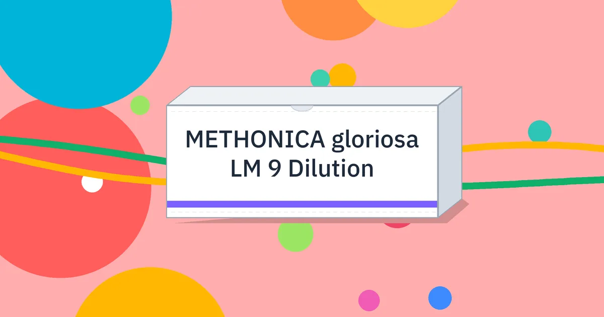 Symbolbild: Packung mit der Aufschrift METHONICA gloriosa LM 9 Dilution (PZN 13606508) – Verfügbarkeit und Bezug in Apotheken in Frankfurt am Main
