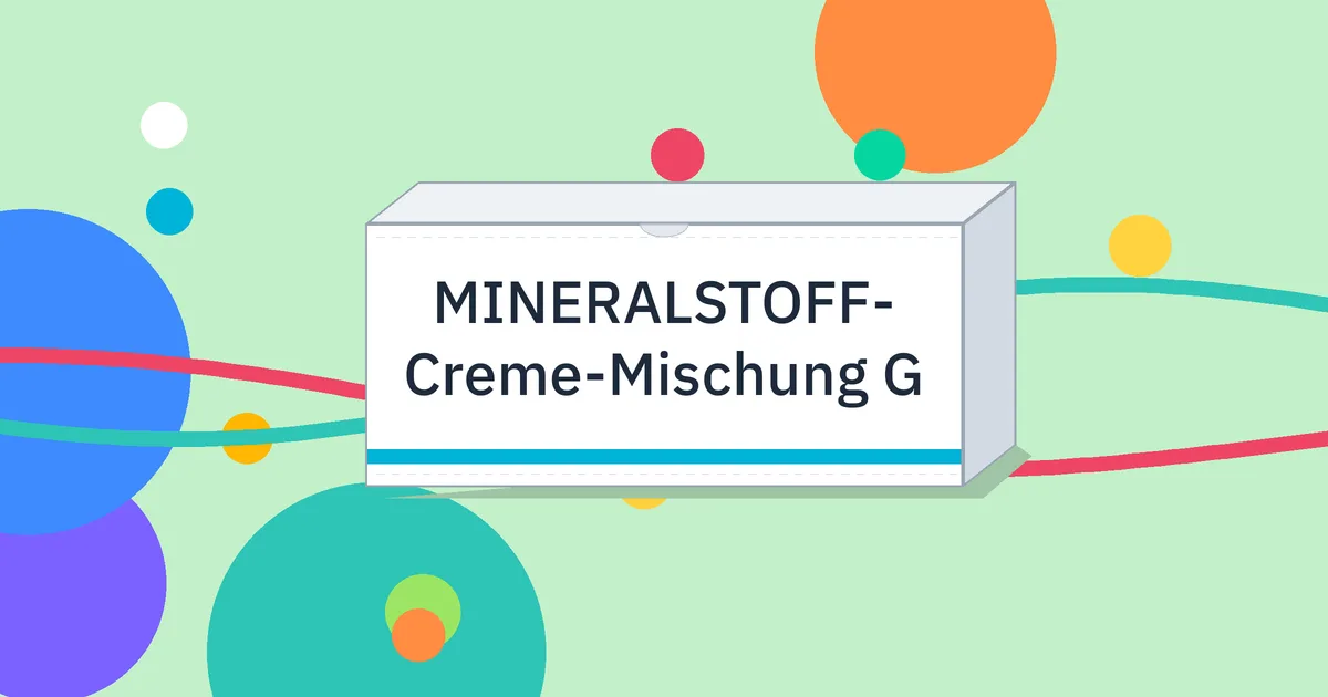 Symbolbild: Packung mit der Aufschrift MINERALSTOFF-Creme-Mischung G (PZN 17628719) – Verfügbarkeit und Bezug in Apotheken in Frankfurt am Main