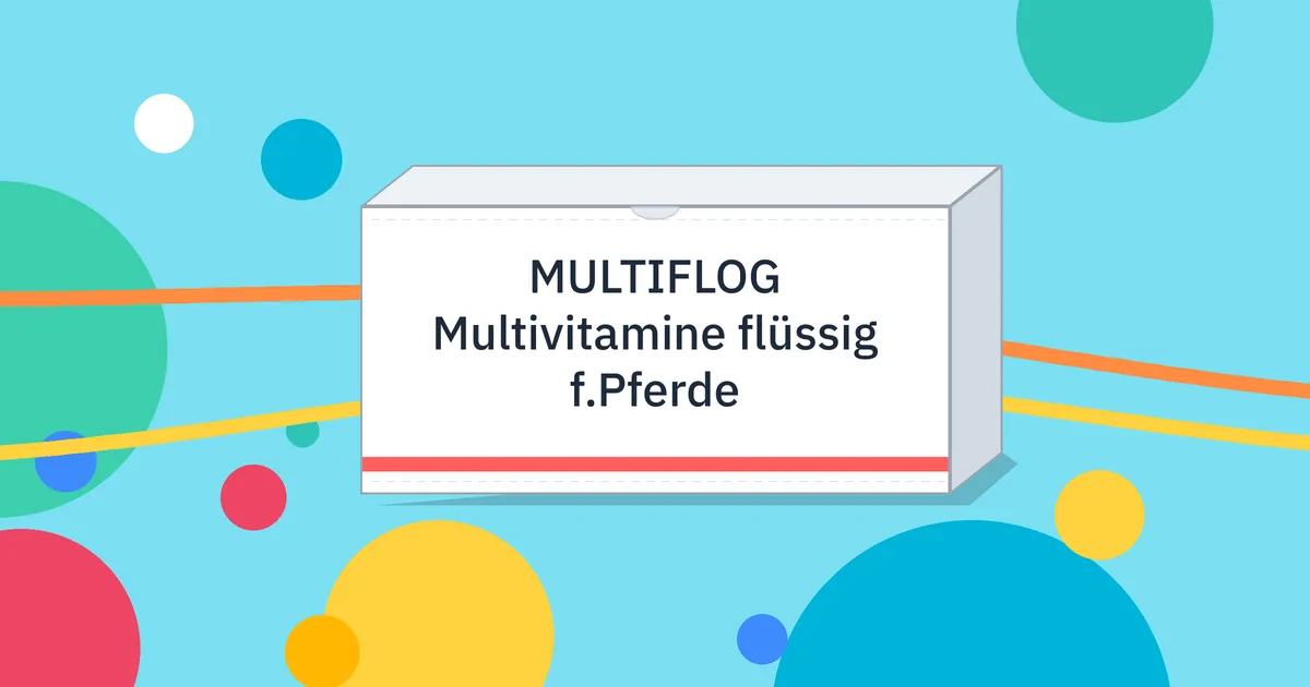 Symbolbild: Packung mit der Aufschrift MULTIFLOG Multivitamine flüssig f.Pferde (PZN 17397929) – Verfügbarkeit und Bezug in Apotheken in Frankfurt am Main