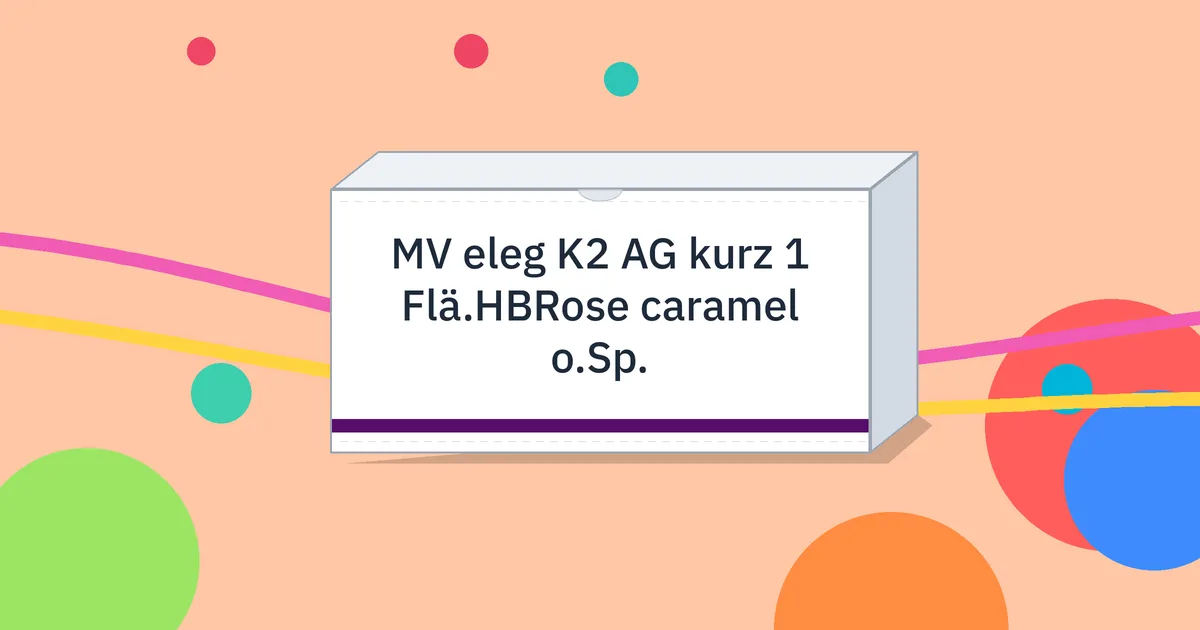 Symbolbild: Packung mit der Aufschrift MV eleg K2 AG kurz 1 Flä.HBRose caramel o.Sp. (PZN 15704675) – Verfügbarkeit und Bezug in Apotheken in Frankfurt am Main