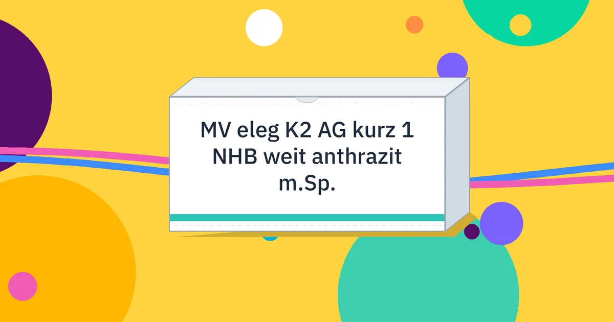 Symbolbild: Packung mit der Aufschrift MV eleg K2 AG kurz 1 NHB weit anthrazit m.Sp. (PZN 15713993) – Verfügbarkeit und Bezug in Apotheken in Frankfurt am Main