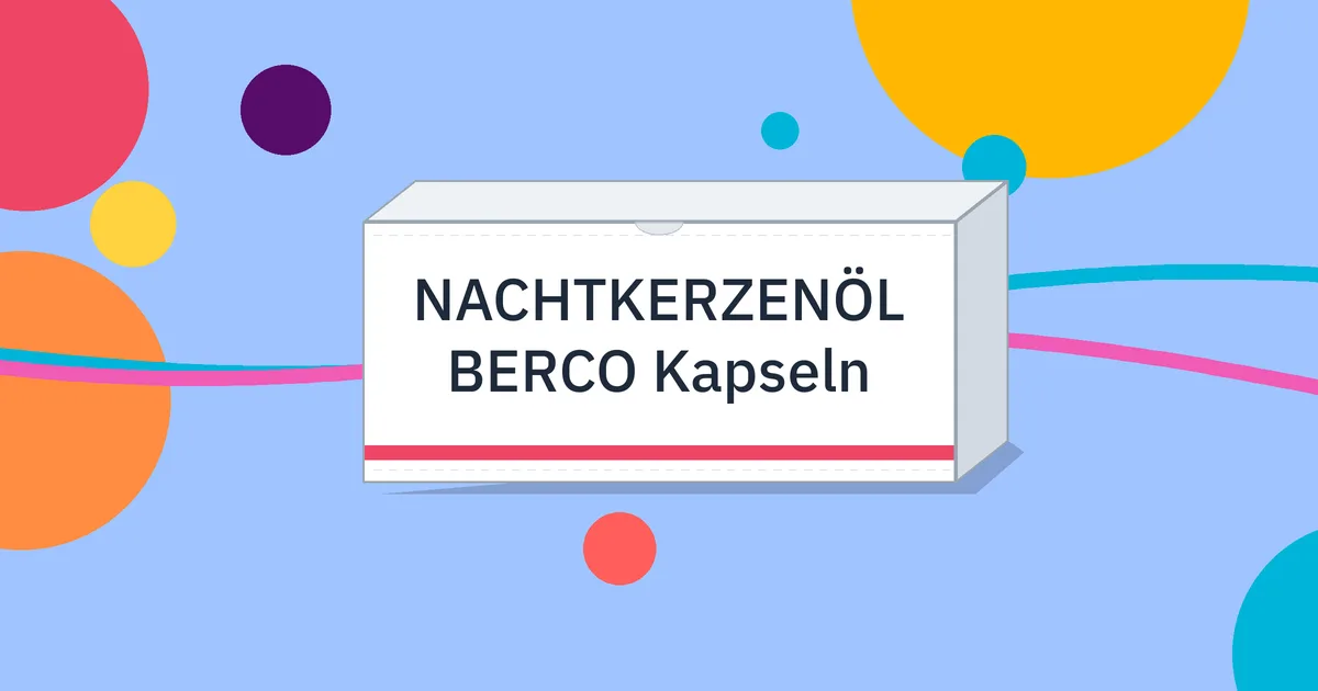 Symbolbild: Packung mit der Aufschrift NACHTKERZENÖL BERCO Kapseln (PZN 00829218) – Verfügbarkeit und Bezug in Apotheken in Frankfurt am Main