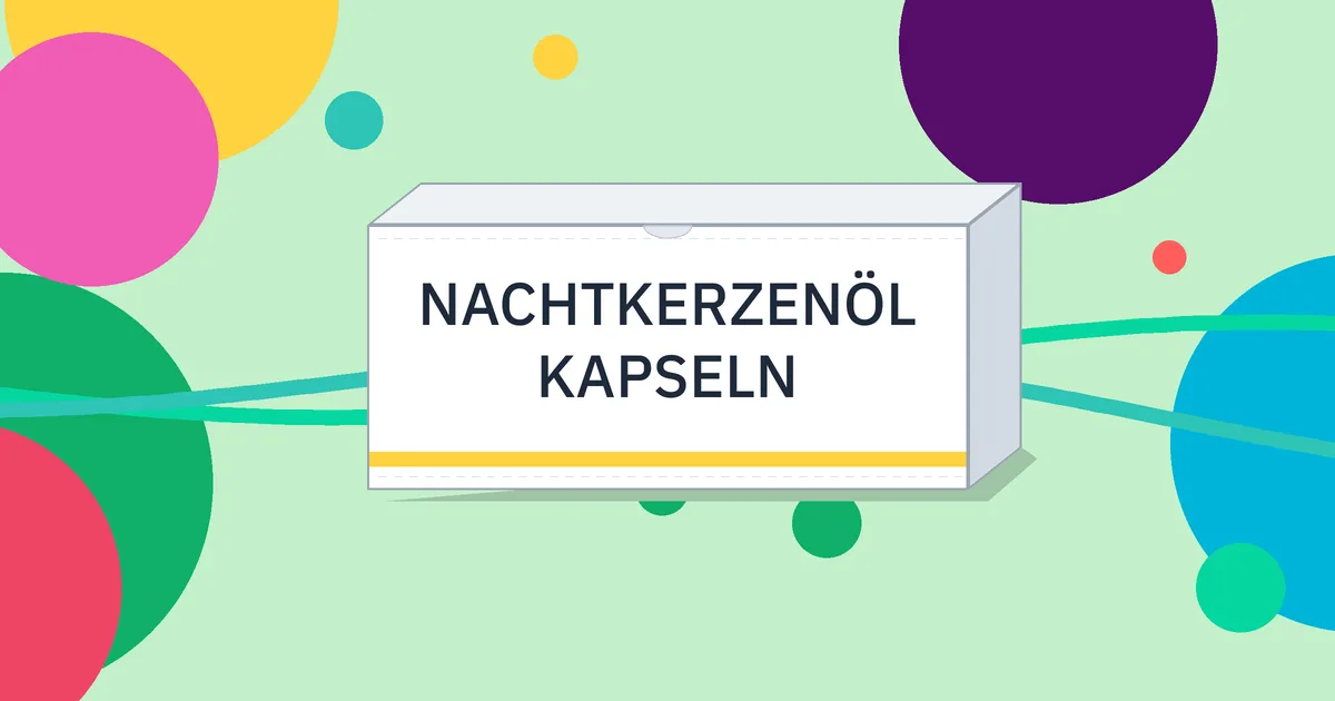 Symbolbild: Packung mit der Aufschrift NACHTKERZENÖL KAPSELN (PZN 03562141) – Verfügbarkeit und Bezug in Apotheken in Frankfurt am Main