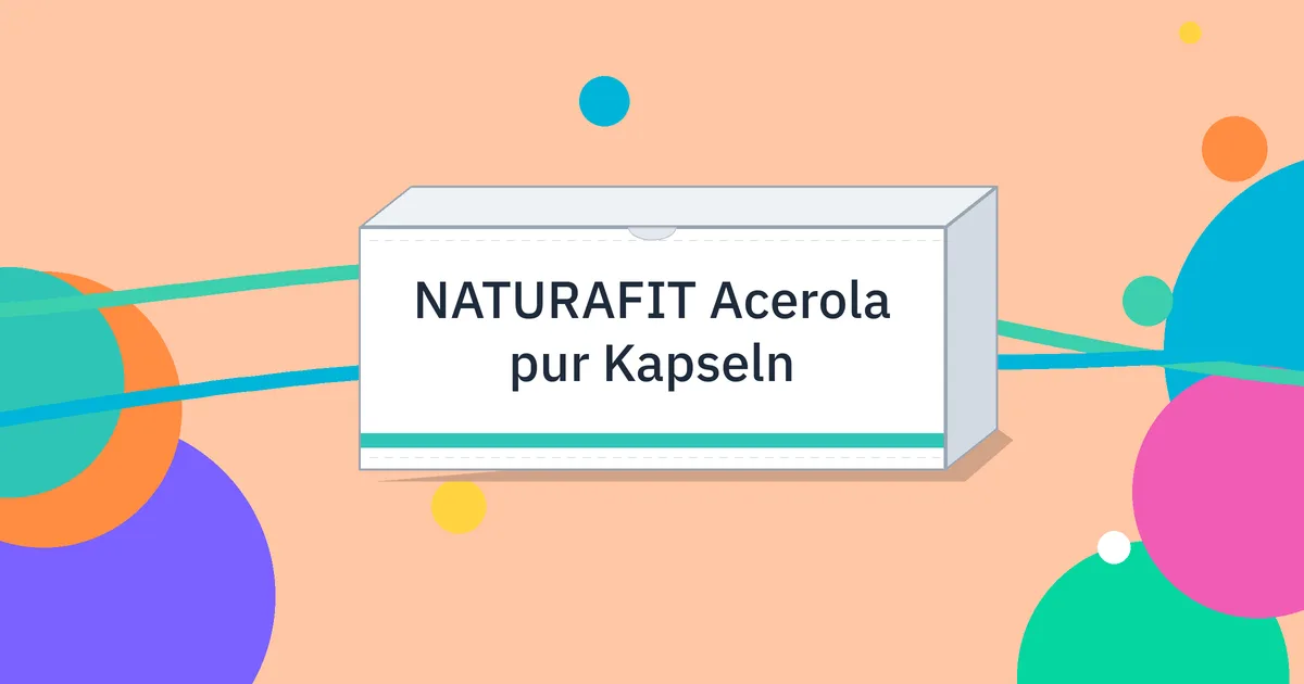 Symbolbild: Packung mit der Aufschrift NATURAFIT Acerola pur Kapseln (PZN 11642457) – Verfügbarkeit und Bezug in Apotheken in Frankfurt am Main