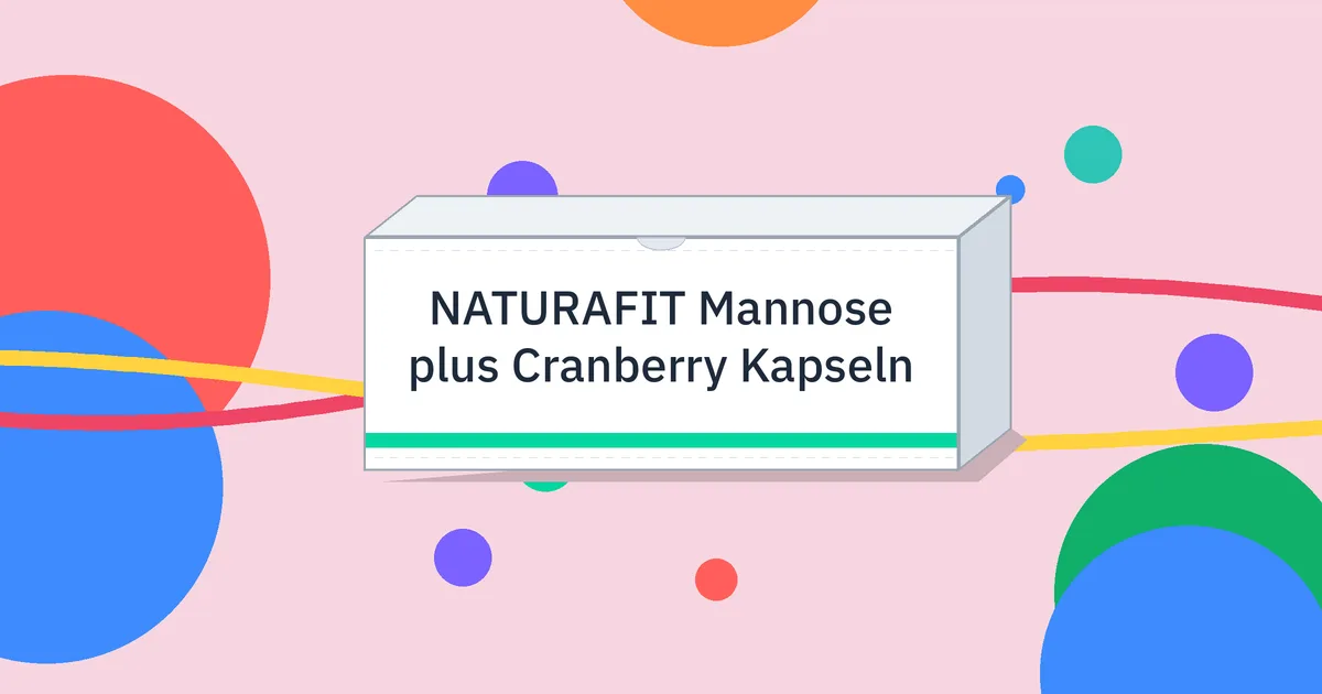 Symbolbild: Packung mit der Aufschrift NATURAFIT Mannose plus Cranberry Kapseln (PZN 13058490) – Verfügbarkeit und Bezug in Apotheken in Frankfurt am Main
