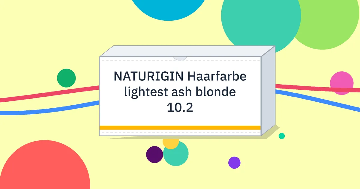 Symbolbild: Packung mit der Aufschrift NATURIGIN Haarfarbe lightest ash blonde 10.2 (PZN 18108034) – Verfügbarkeit und Bezug in Apotheken in Frankfurt am Main