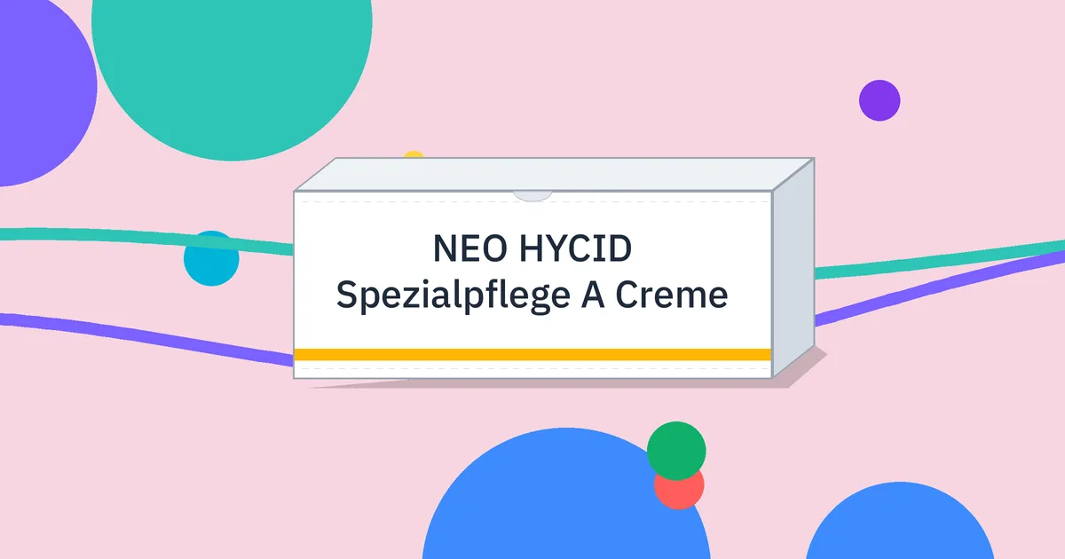 Symbolbild: Packung mit der Aufschrift NEO HYCID Spezialpflege A Creme (PZN 06848524) – Verfügbarkeit und Bezug in Apotheken in Frankfurt am Main