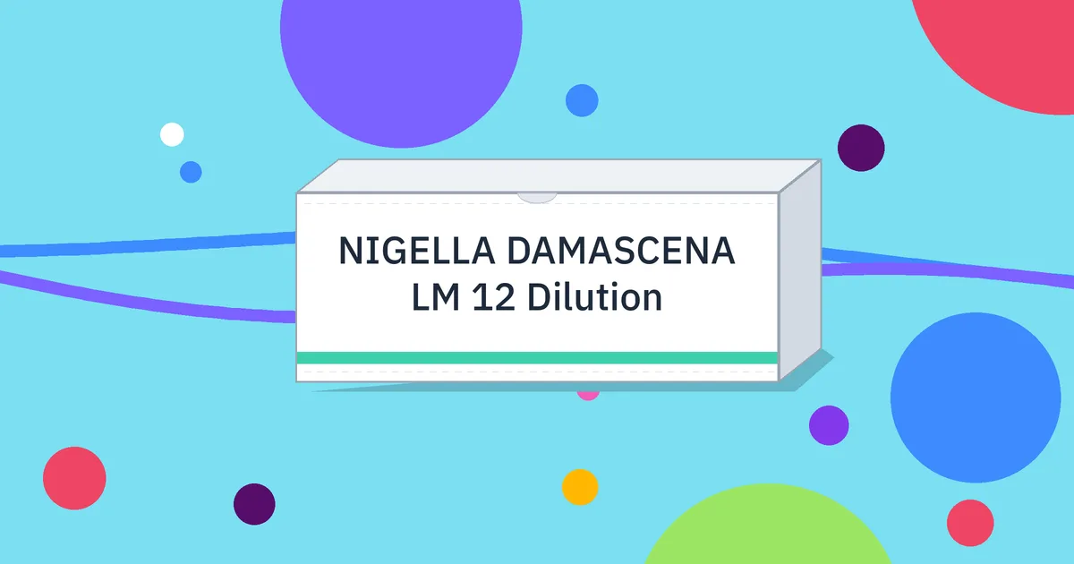 Symbolbild: Packung mit der Aufschrift NIGELLA DAMASCENA LM 12 Dilution (PZN 13618167) – Verfügbarkeit und Bezug in Apotheken in Frankfurt am Main