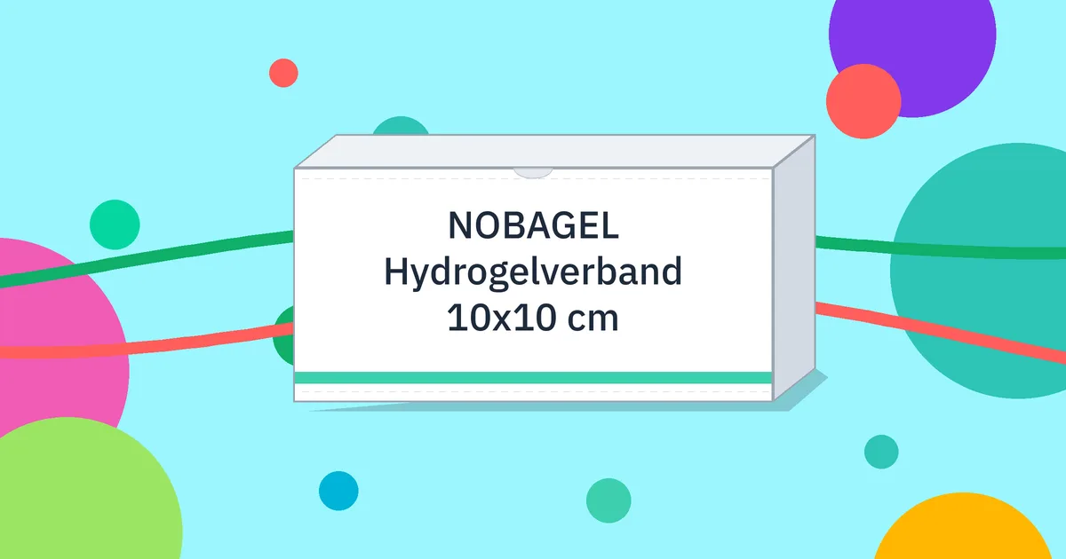 Symbolbild: Packung mit der Aufschrift NOBAGEL Hydrogelverband 10x10 cm (PZN 12493864) – Verfügbarkeit und Bezug in Apotheken in Frankfurt am Main