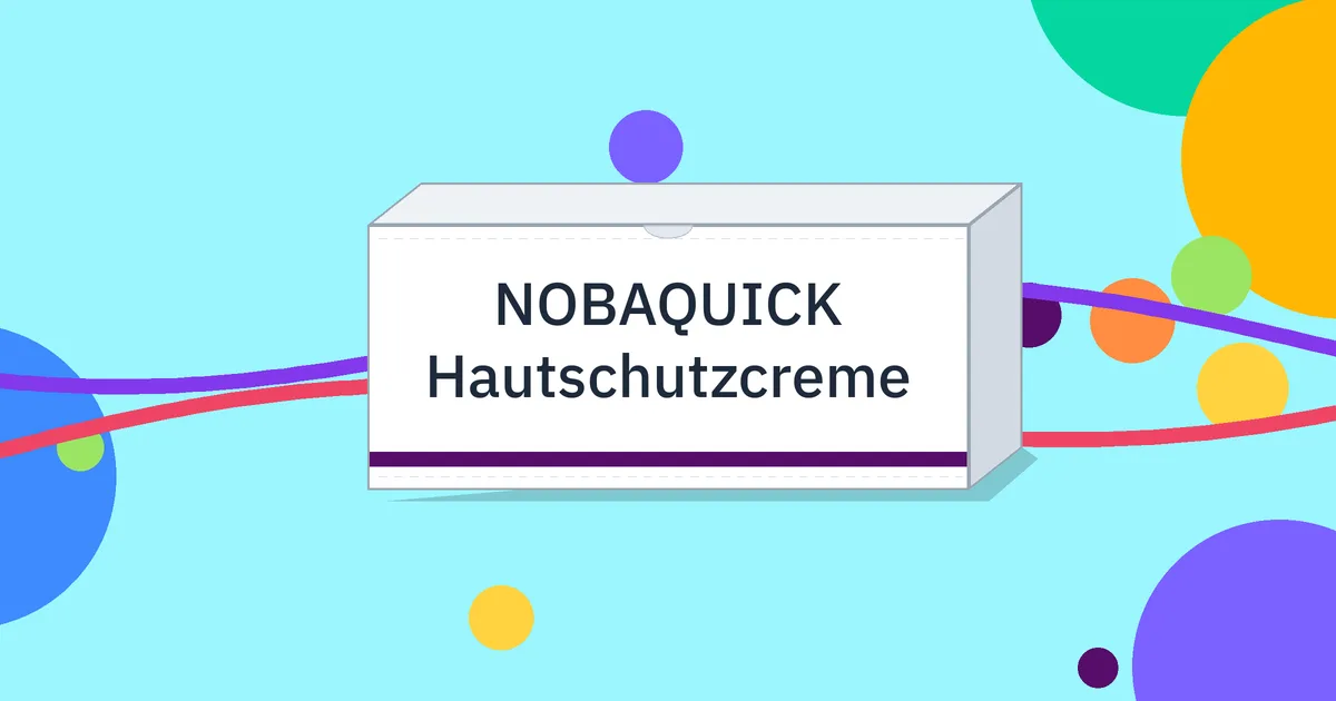 Symbolbild: Packung mit der Aufschrift NOBAQUICK Hautschutzcreme (PZN 13571454) – Verfügbarkeit und Bezug in Apotheken in Frankfurt am Main