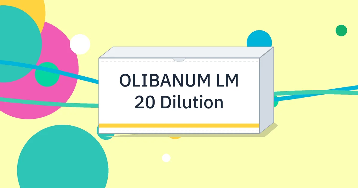 Symbolbild: Packung mit der Aufschrift OLIBANUM LM 20 Dilution (PZN 12971772) – Verfügbarkeit und Bezug in Apotheken in Frankfurt am Main