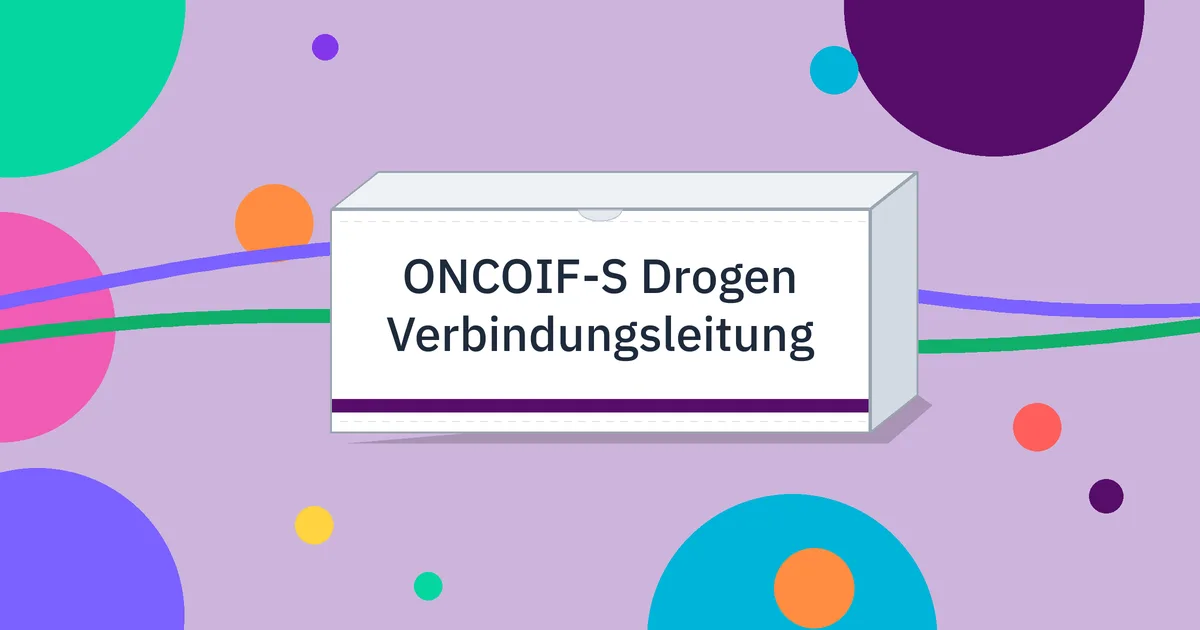 Symbolbild: Packung mit der Aufschrift ONCOIF-S Drogen Verbindungsleitung (PZN 19466497) – Verfügbarkeit und Bezug in Apotheken in Frankfurt am Main