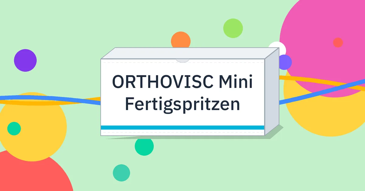 Symbolbild: Packung mit der Aufschrift ORTHOVISC Mini Fertigspritzen (PZN 06716484) – Verfügbarkeit und Bezug in Apotheken in Frankfurt am Main