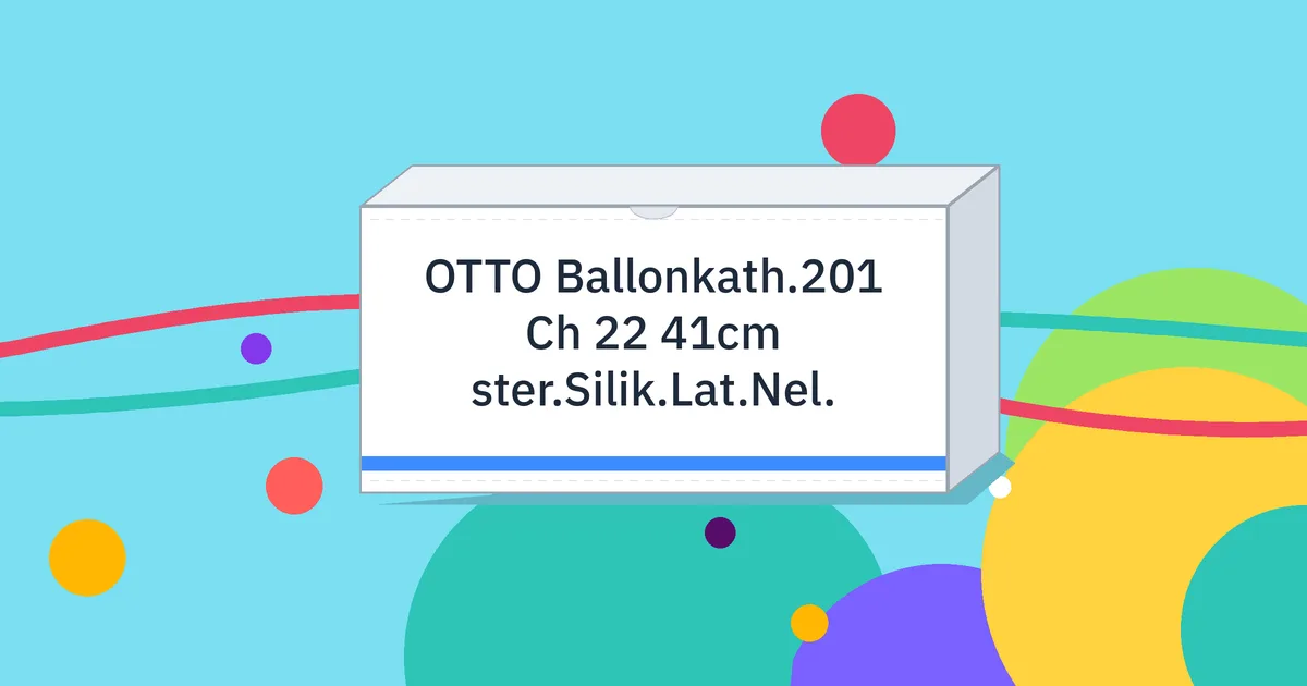 Symbolbild: Packung mit der Aufschrift OTTO Ballonkath.201 Ch 22 41cm ster.Silik.Lat.Nel. (PZN 01398453) – Verfügbarkeit und Bezug in Apotheken in Frankfurt am Main