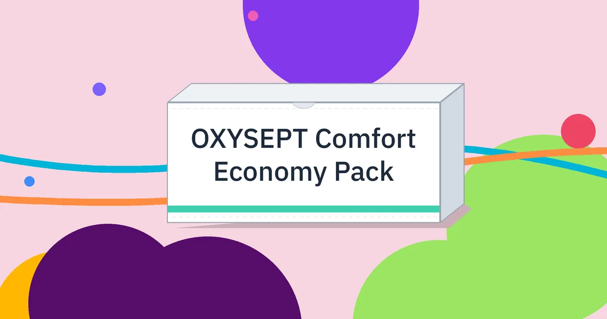 Symbolbild: Packung mit der Aufschrift OXYSEPT Comfort Economy Pack (PZN 10407323) – Verfügbarkeit und Bezug in Apotheken in Frankfurt am Main