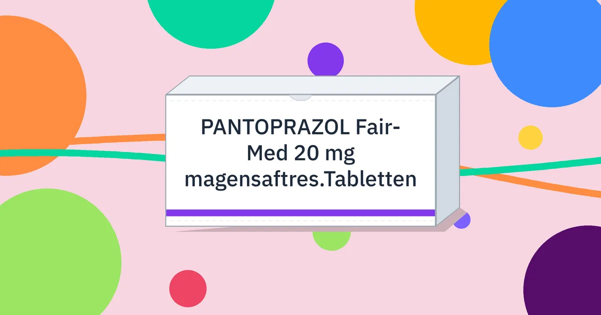 Symbolbild: Packung mit der Aufschrift PANTOPRAZOL Fair-Med 20 mg magensaftres.Tabletten (PZN 14214638) – Verfügbarkeit und Bezug in Apotheken in Frankfurt am Main